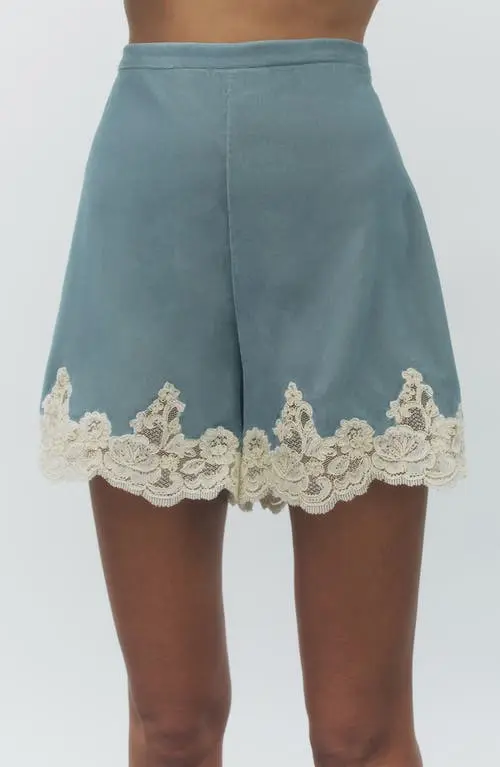 MAUDE CLUB Rora Lace Hem Shorts