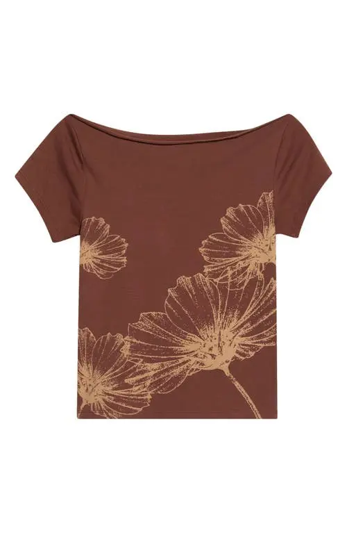 PACSUN Daisy Off Shoulder Graphic Tee