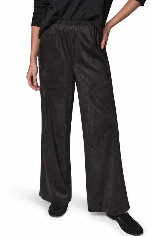 Donna Karan New York Microsuede Mid Rise Wide Leg Pants
