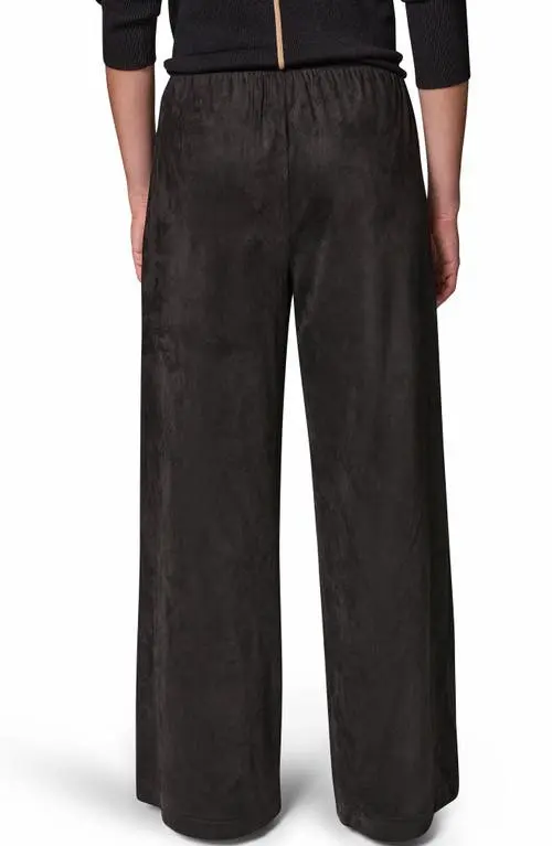 Donna Karan New York Microsuede Mid Rise Wide Leg Pants