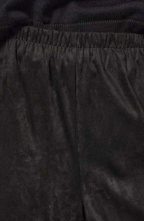 Donna Karan New York Microsuede Mid Rise Wide Leg Pants