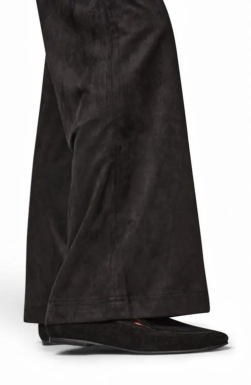 Donna Karan New York Microsuede Mid Rise Wide Leg Pants