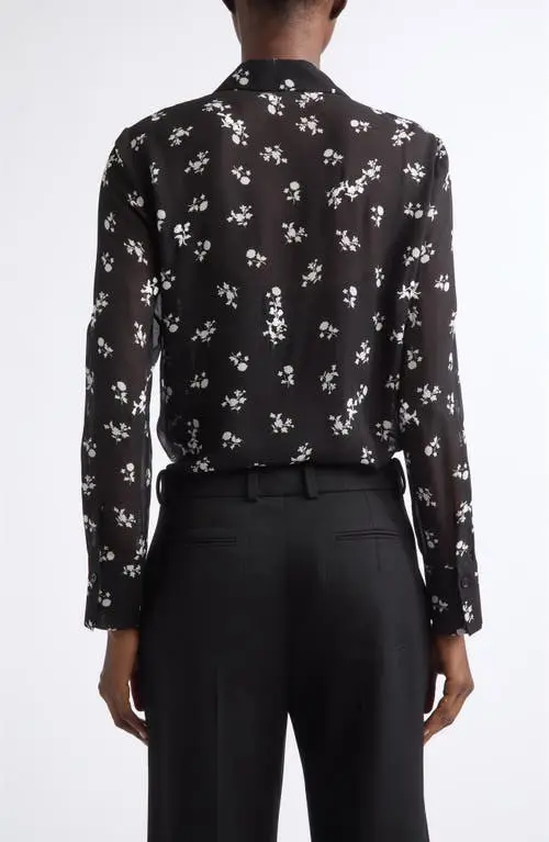 Lafayette 148 New York Scottie Embellished Silk Blouse