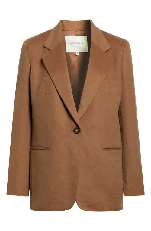 Lafayette 148 New York Camel Hair Single Button Jacket
