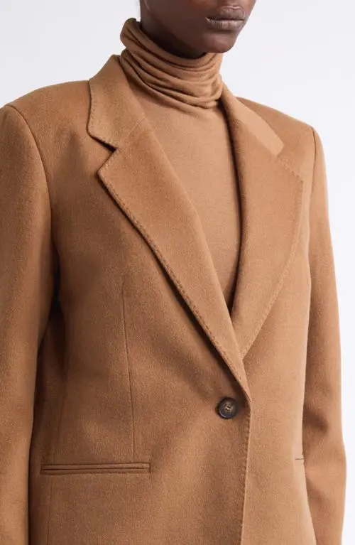 Lafayette 148 New York Camel Hair Single Button Jacket