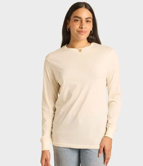 KNOWN SUPPLY Relaxed Long Sleeve Tee - Stone