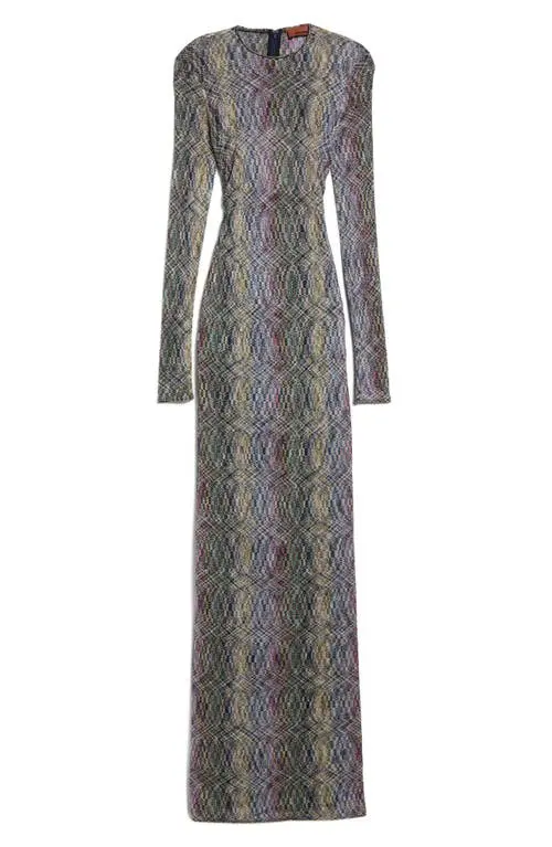 Missoni Space Dyed Metallic Long Sleeve Maxi Dress - Smson