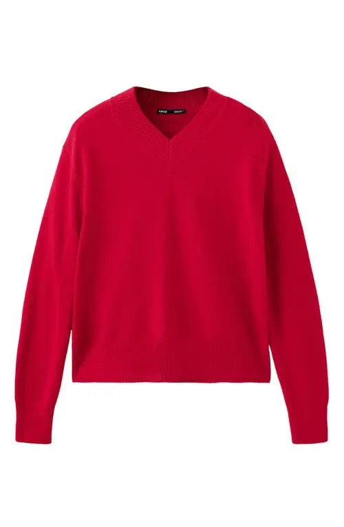 Mango Limoni V-neck Sweater - Red