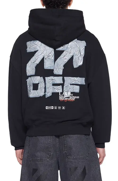 L/AB C/O OFF-WHITE Off Active Duct Tape Hoodie - Black