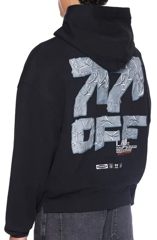 L/AB C/O OFF-WHITE Off Active Duct Tape Hoodie - Black
