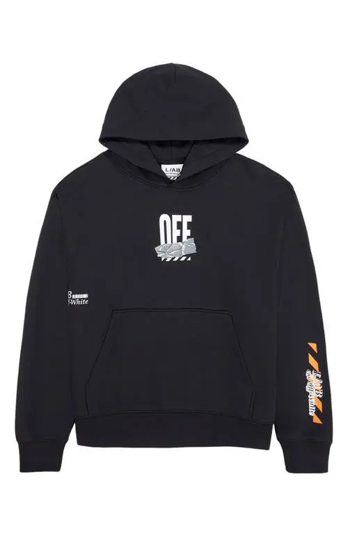 L/AB C/O OFF-WHITE Off Active Duct Tape Hoodie - Black