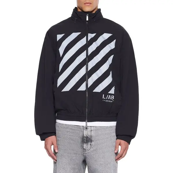 L/AB C/O OFF-WHITE Reflective Diagonal Windbreaker Jacket