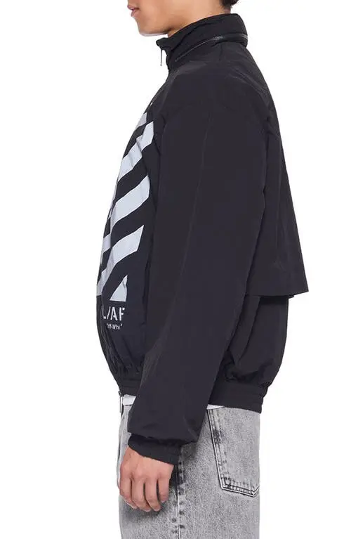 L/AB C/O OFF-WHITE Reflective Diagonal Windbreaker Jacket