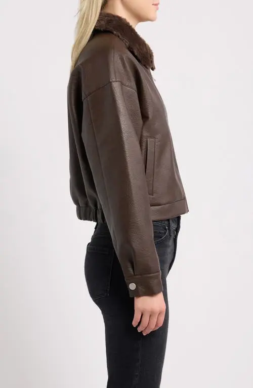 THREAD & SUPPLY Faux Leather Zip Jacket