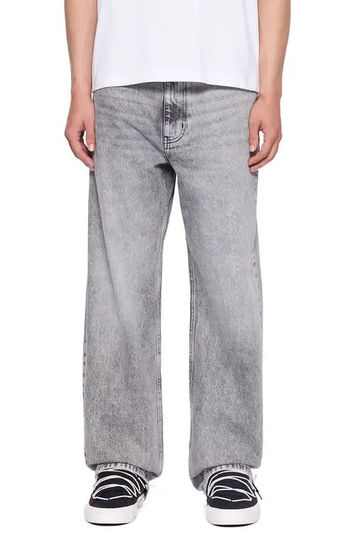 L/AB C/O OFF-WHITE Piped Straight Leg Jeans - Smoke Fade