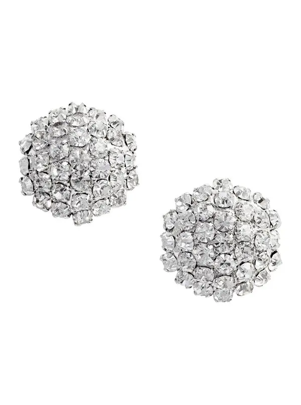 SELF-PORTRAIT Silver Color All-over Crystal Decoration Earrings For - Multicolor