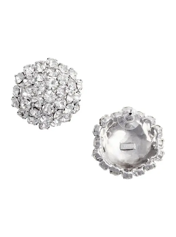 SELF-PORTRAIT Silver Color All-over Crystal Decoration Earrings For - Multicolor
