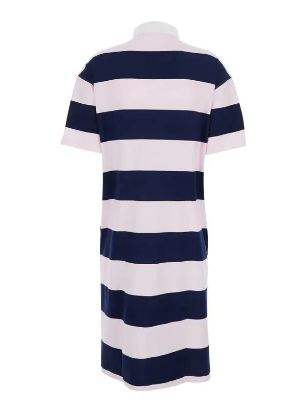Coperni Dress With All-over Striped Motif And Embroidered Logo On Front In Cotton