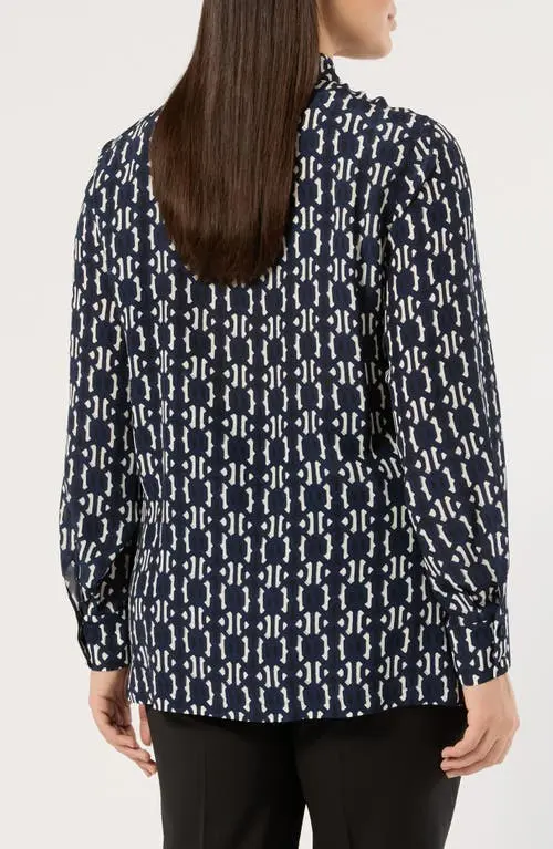 Marina Rinaldi Geometric Print Long Sleeve Shirt