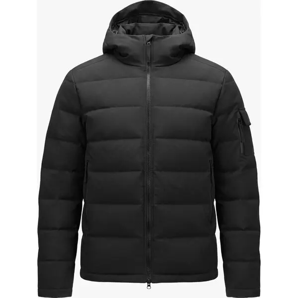 QUARTZ CO. Franklin Edition | Hooded Down Midweight Jacket - Black
