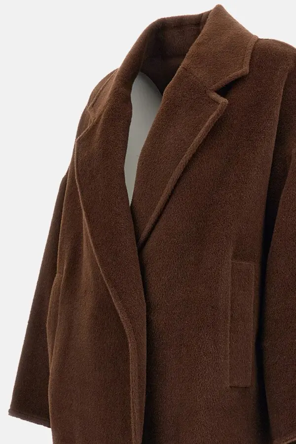 Dusan Cappotto Oversize In Lana - Marrone