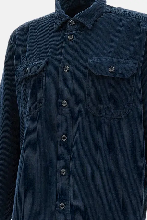 B.D.BAGGIES Giacca Camicia In Velluto - Blu