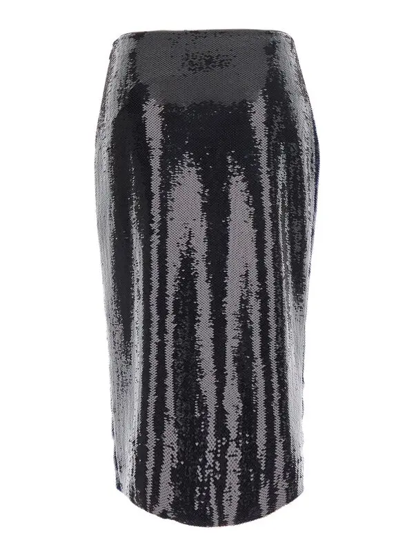 TOM FORD Blue Skirt With All-over Sequins In Stretch Tech Fabric For - Multicolor