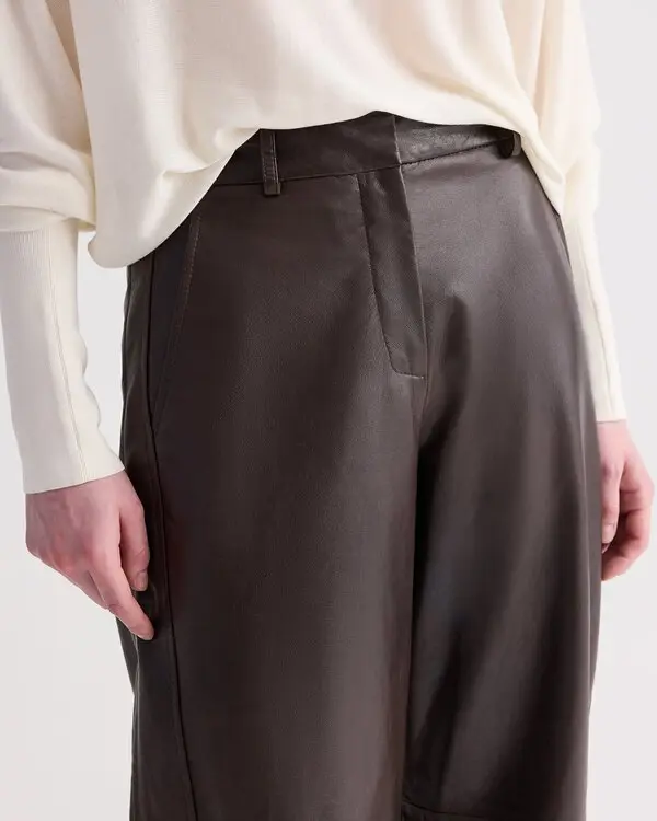 TWP Leather Slouchy Bf Trouser
