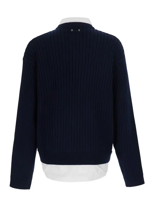 Balenciaga Cotton Hybrid Ribs Shirt Knit - Multicolor