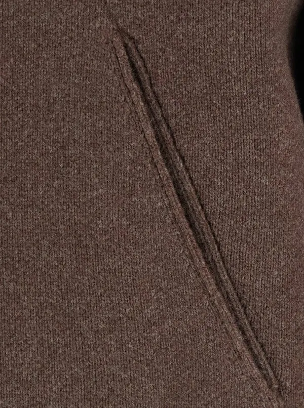 Axel Arigato Core Zip-up Sweater With High Collar And Long Sleeves In Brown - Multicolor