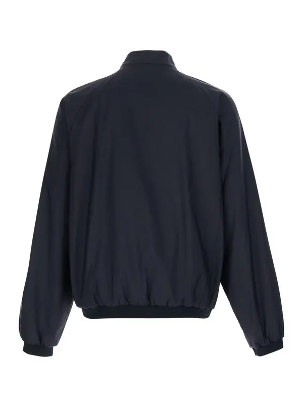 Gucci Black Jacket With High Collar And Hidden Web Stripe On The Closure In Tech Fabric
