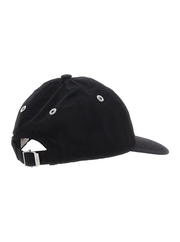 AMI Paris De Coeur Stud Hat With Patch And Logo, In Tech Fabric, Black