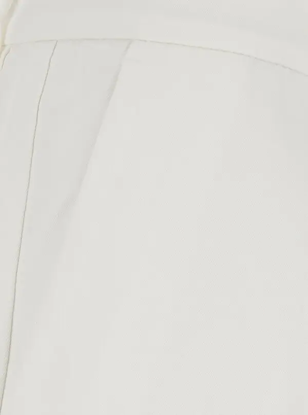 Brunello Cucinelli White Trousers With Front Pleat In Cotton For - Multicolor