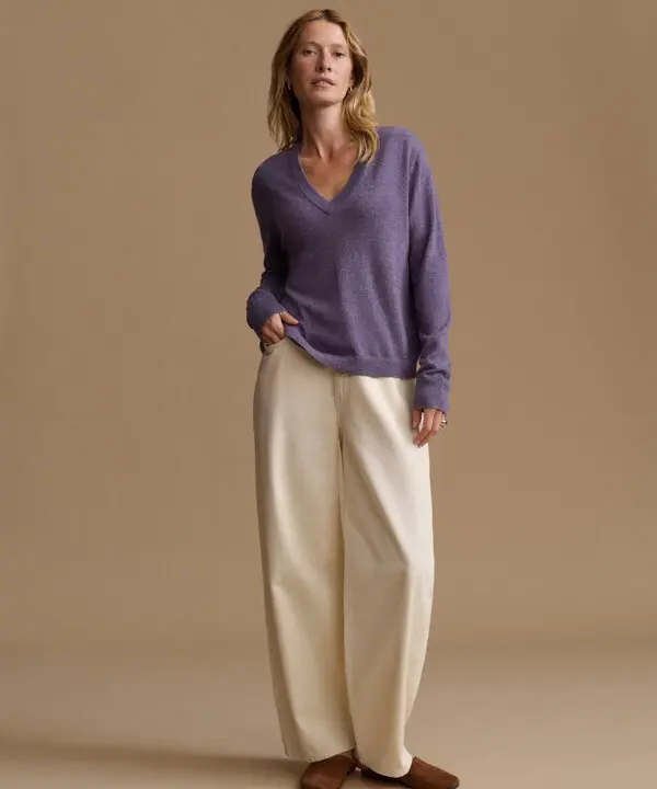 Jenni Kayne Flynn Cashmere V-neck - Purple