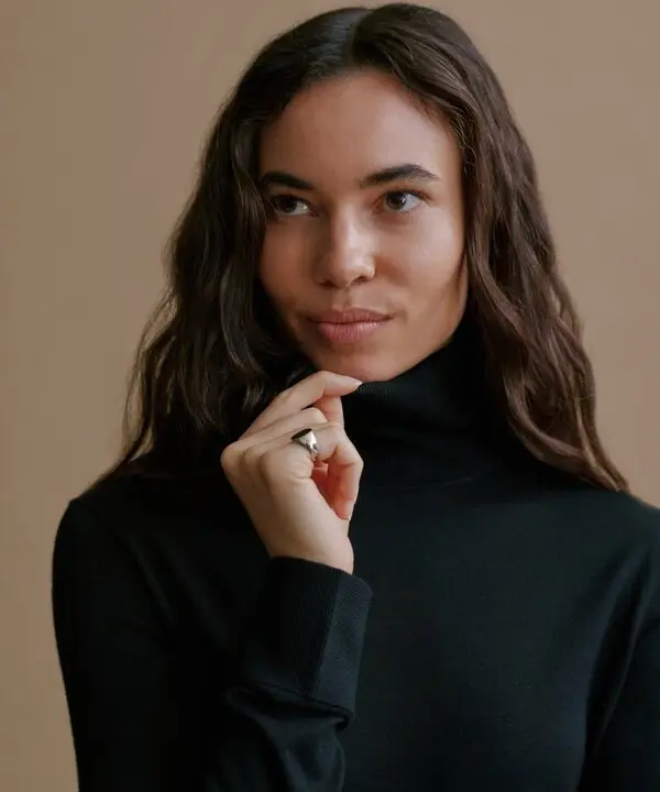 Jenni Kayne Linden Turtleneck Top - Black