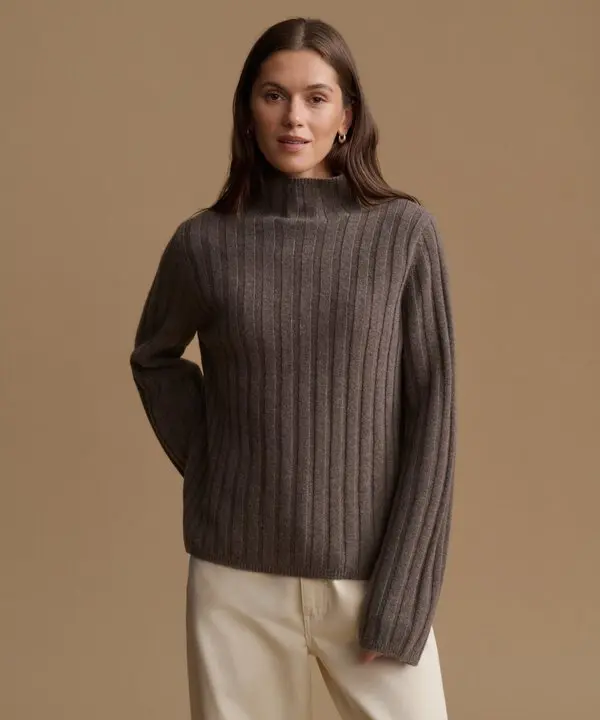 Jenni Kayne Rowan Turtleneck Top - Ash