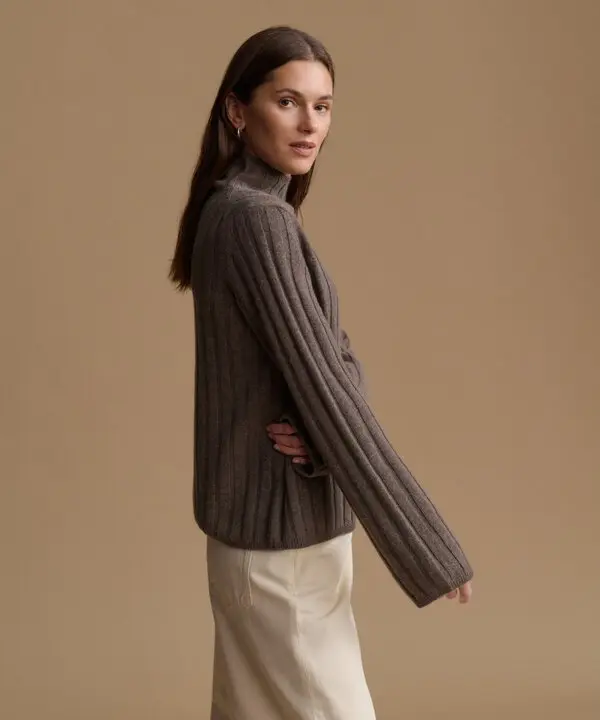 Jenni Kayne Rowan Turtleneck Top - Ash