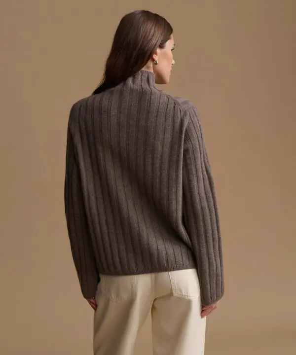 Jenni Kayne Rowan Turtleneck Top - Ash