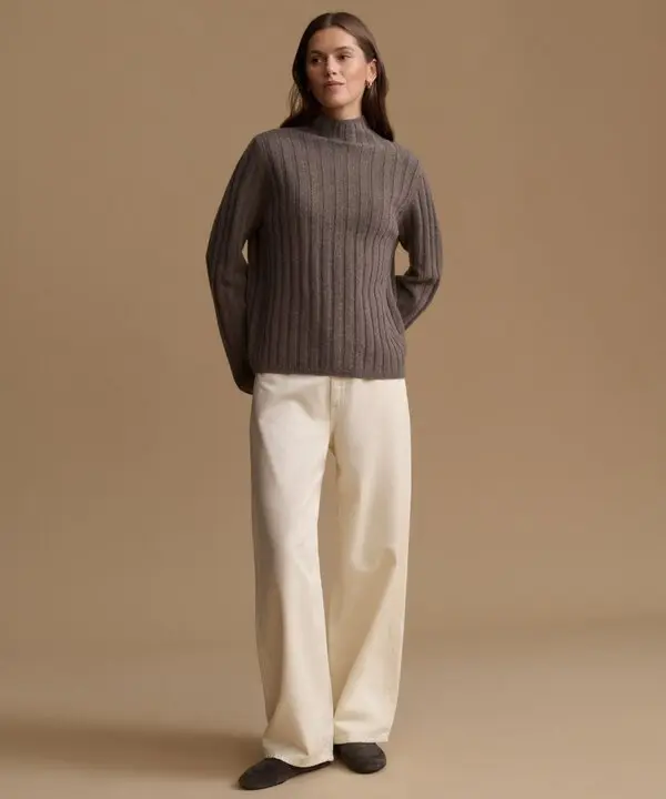 Jenni Kayne Rowan Turtleneck Top - Ash