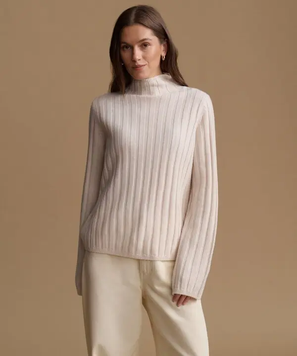 Jenni Kayne Rowan Turtleneck Top - Ivory