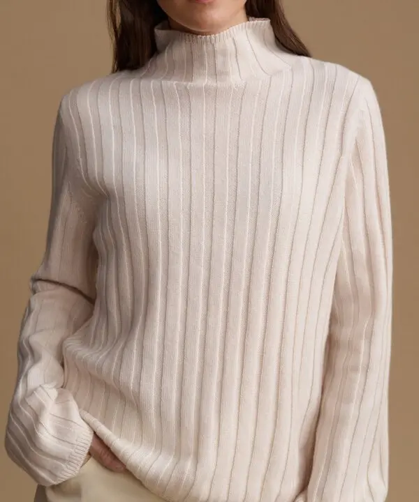 Jenni Kayne Rowan Turtleneck Top - Ivory