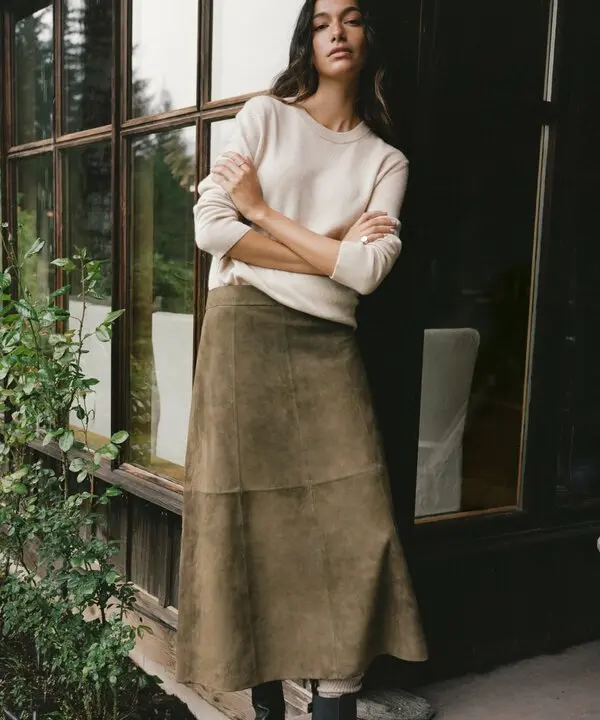 Jenni Kayne Suede Wolfe Skirt