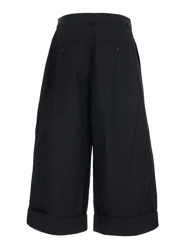 Jacquemus Le Pantalon Marin' Black Pants With Removable Belt And Wide Leg In Cotton For - Multicolor