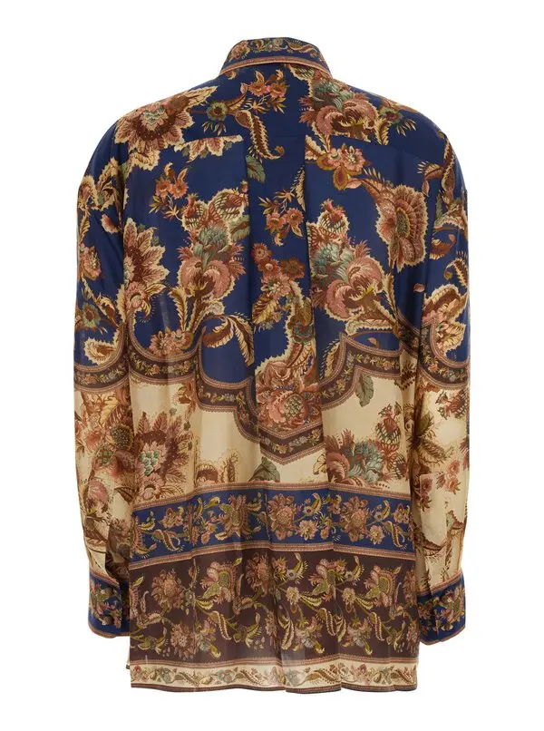Zimmermann Aster' Shirt With Classic Collar And All-over Print In Silk For - Multicolor