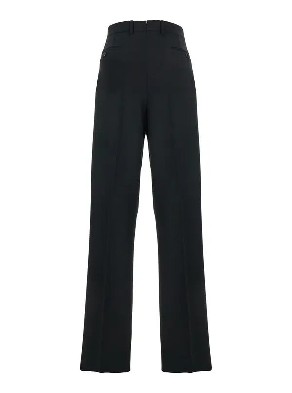 TOM FORD Black Pants With High Waist And Pences In Wool