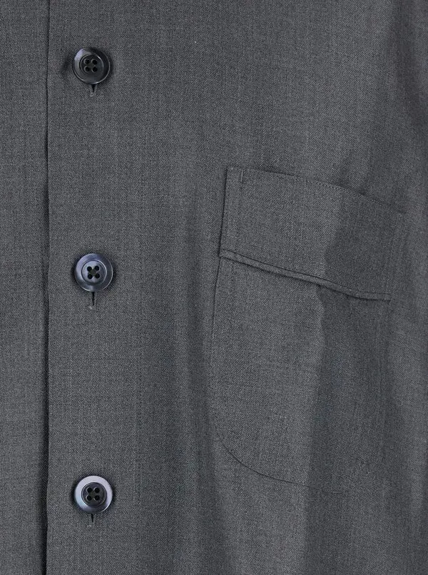 TOM FORD Grey Shirt With Chest Pocket In Silk