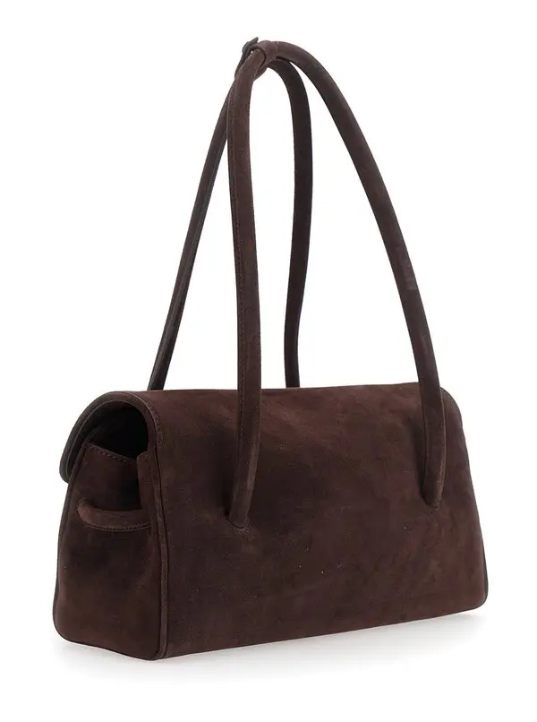Jacquemus Le Turismo Long' Shoulder Bag With Front Knot And Two Top Handles In Leather For - Brown