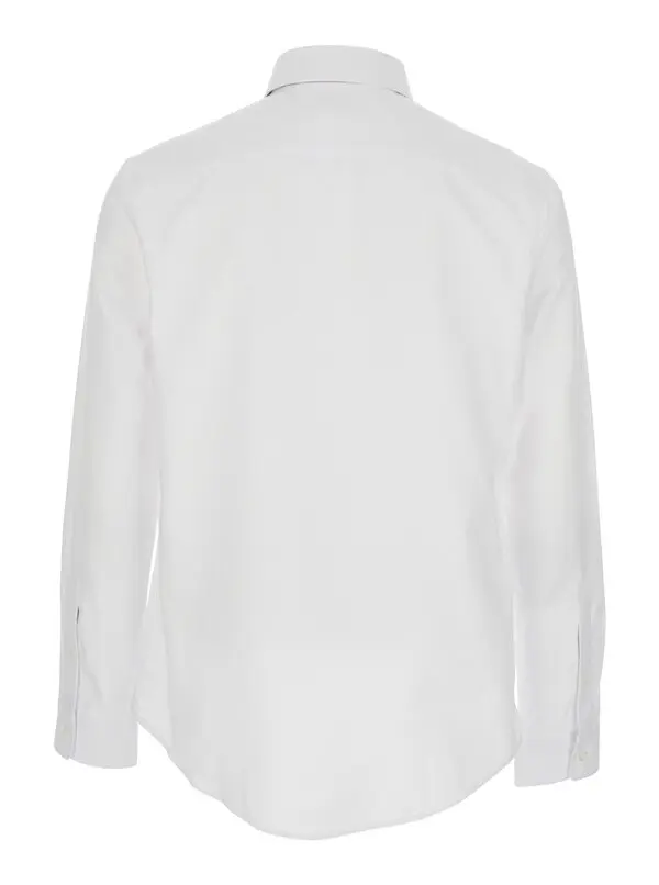 Burberry White Shirt With Button Down Collar In Cotton