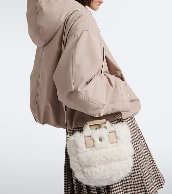 Moncler Caradoc Mini Teddy Top-handle Bag