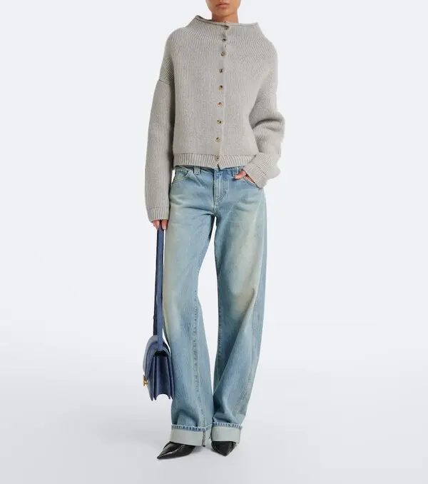 Khaite Marjorie Cashmere Cardigan - Grey